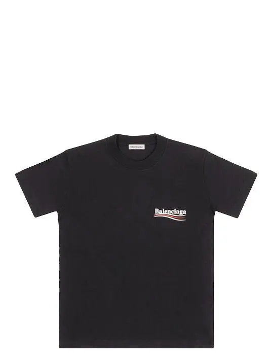 Balenciaga Political Campaign Small Fit T-shirt - Black