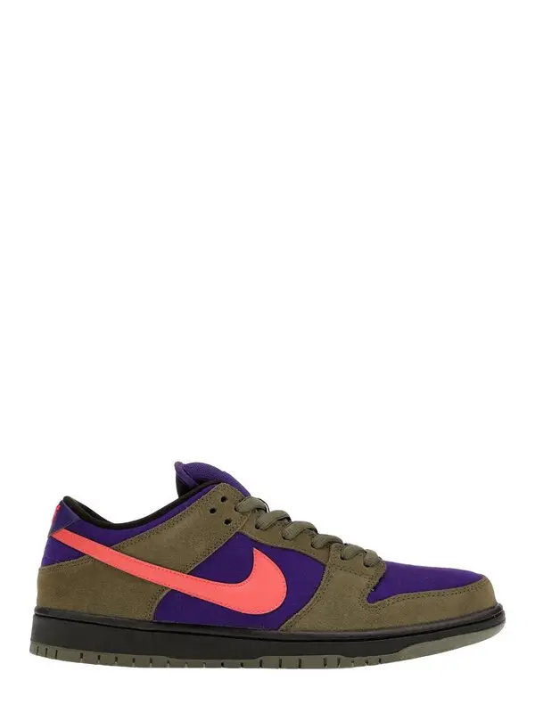 Nike Dunk Low Sneakers - Olive/atomic Red/electric Purple