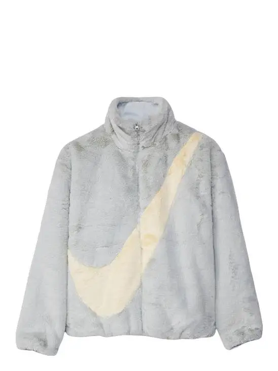 Nike Faux Fur Oversized Jacket - Photon Dust/cashmere
