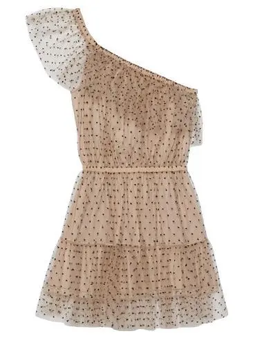 Gucci Polka Dot Tulle Dress - Beige/black