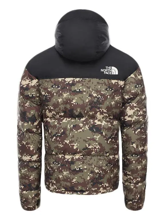 The North Face 1996 Retro Nuptse Packable Jacket - Burnt Olive Green Ux Digi Camo Print