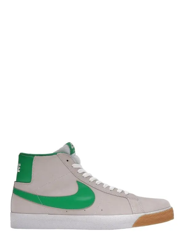Nike Sb Zoom Blazer Mid High-top Sneakers - Summit White/lucky Green