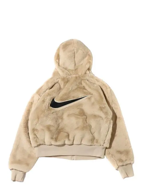 Nike Essentials Faux Fur Jacket - Rattan/black