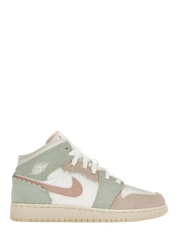 JORDAN 1 Mid Se Pink Oxford Sneakers - White/jade Ice/guava Ice