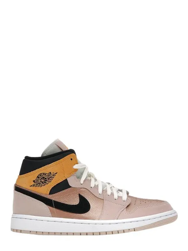 JORDAN 1 Mid Se Sneakers - Particle Beige/black/metallic Red Bronze