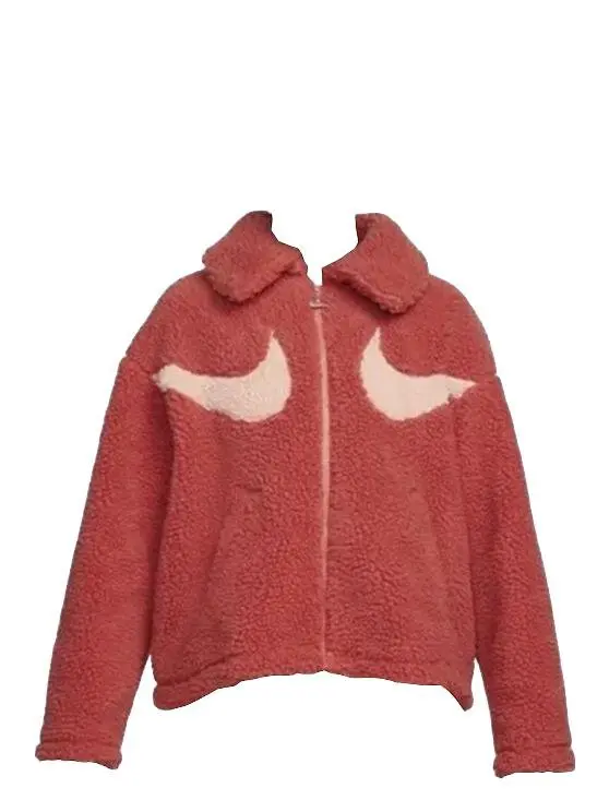 Nike Swoosh Sherpa Fullzip Jacket - Lobster Crimson