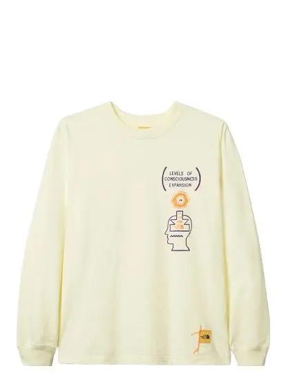 The North Face X Brain Dead Long Sleeve Tee Shirt - Cream