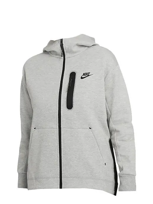 Nike Tech Fleece Full Zip Hoodie - Dark Grey Heather/black