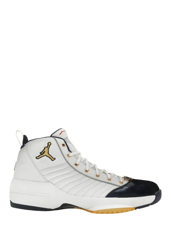 JORDAN 19 Og Se Olympic Sneakers - White/metallic Gold/midnight Navy Blue