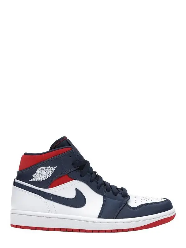 JORDAN 1 Mid Se Usa Sneakers - White/varsity Red/midnight Navy Blue