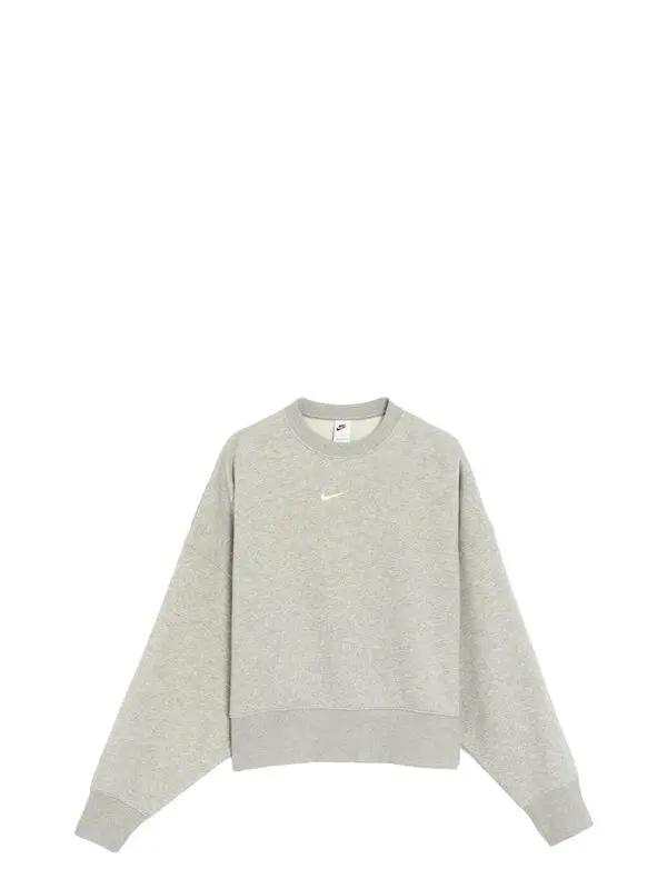 Nike Phoenix Fleece Oversized Crew Sweatshirt - Dark Grey Heather/sail