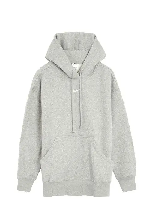 Nike Phoenix Fleece Oversized Pullover Hoodie - Dark Grey Heather/sail