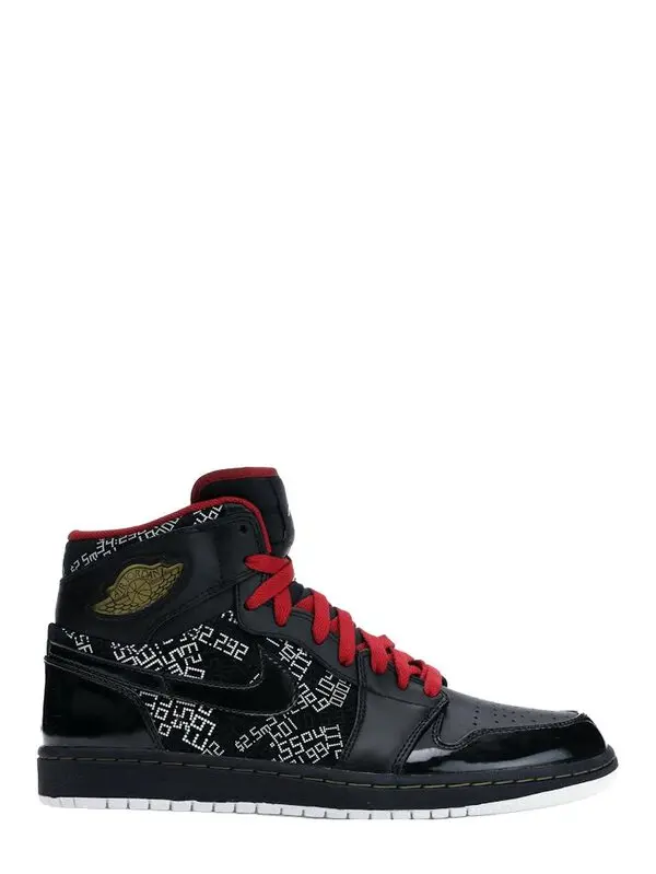 JORDAN 1 Retro Hall Of Fame Sneakers - Black/red/white