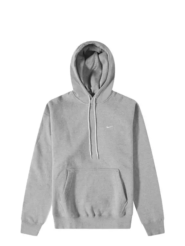 Nike Nikelab Solo Swoosh Fleece Hoodie - Dark Gray Heather