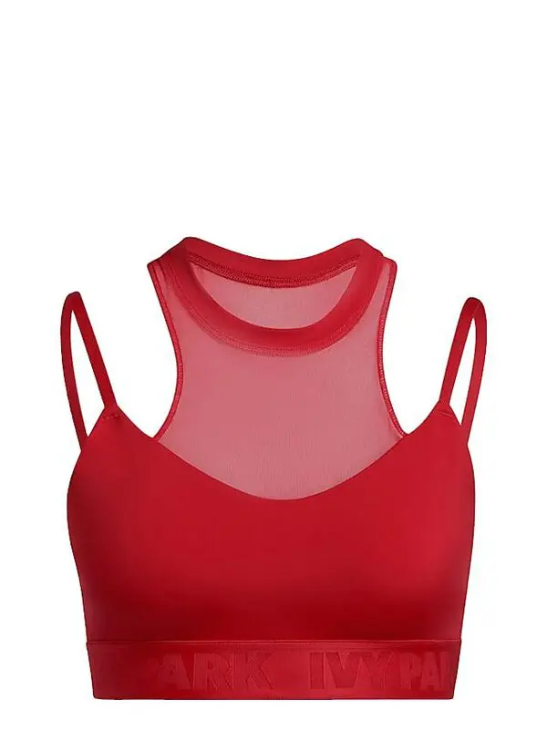 Adidas Ivy Park Highneck Sheer Bra - Red