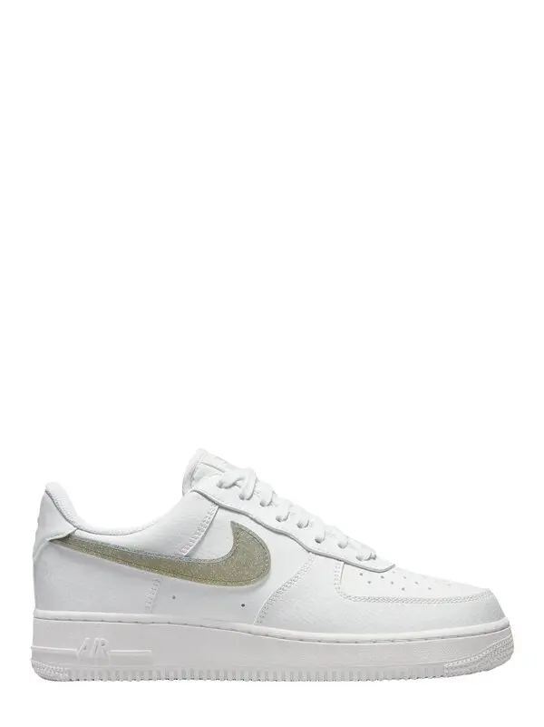 Nike Air Force 1 Low Top Sneakers - White/gold Glitter