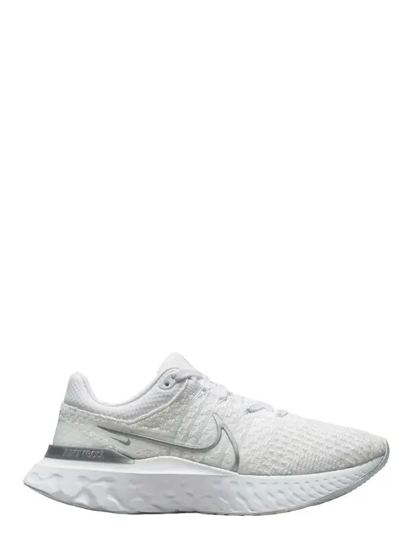 Nike React Infinity Run Flyknit 3 Sneakers - White Metallic Silver/pure Platinum