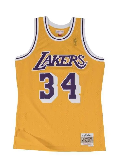 Mitchell & Ness Los Angeles Lakers 1996-97 Shaquille O'neal Swingman Jersey - Light Gold