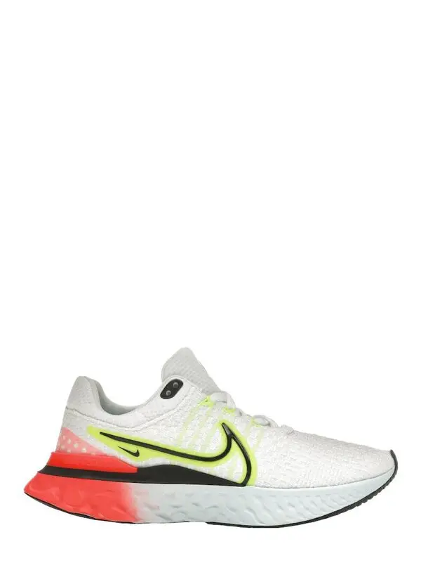 Nike React Infinity Run Flyknit 3 - White/volt/bright Crimson