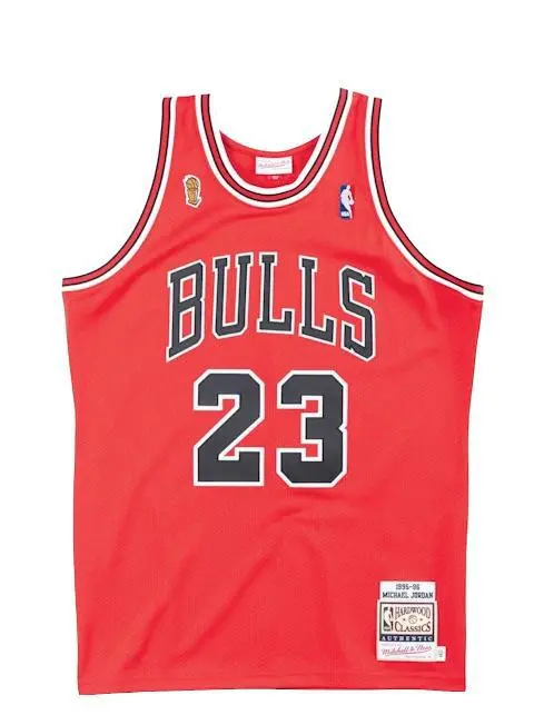 Mitchell & Ness Chicago Bulls 1995-96 Michael Jordan Authentic Jersey - Scarelet Red