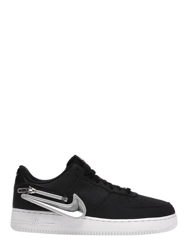 Nike Air Force 1 Low Zip Swooshin Sneakers - Black/white
