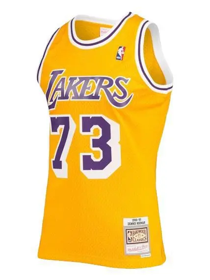 Mitchell & Ness Dennis Rodman 1998-99 Lakers Swingman Jersey - Gold