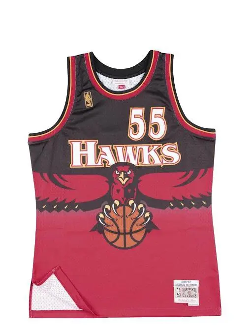 Mitchell & Ness Atlanta Hawks 1996-97 Dikembe Mutombo Swingman Jersey - Scarelet Red