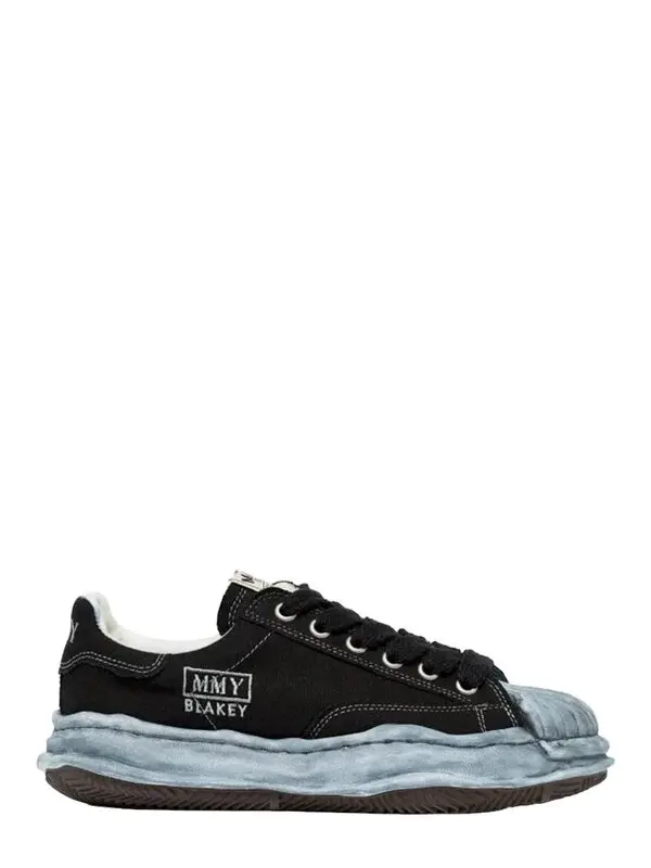 Mihara Yasuhiro Blakey Og Sole Canvas Low Top Sneaker - Black/indigo
