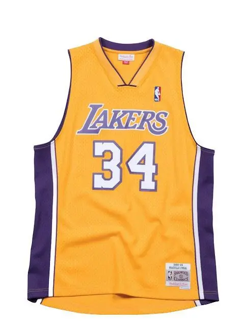 Mitchell & Ness Los Angeles Lakers 1999-00 Shaquille O'neal Swingman Jersey - Light Gold