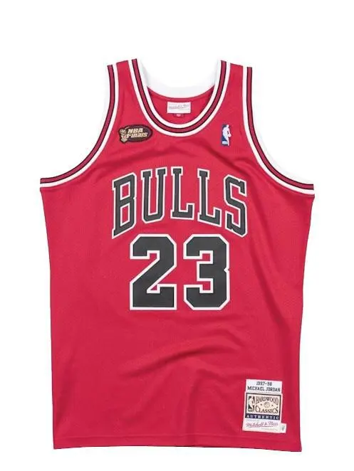 Mitchell & Ness Michael Jordan Chicago Bulls 1997-98 Finals Road Authentic Nba Jersey - Red/black/white