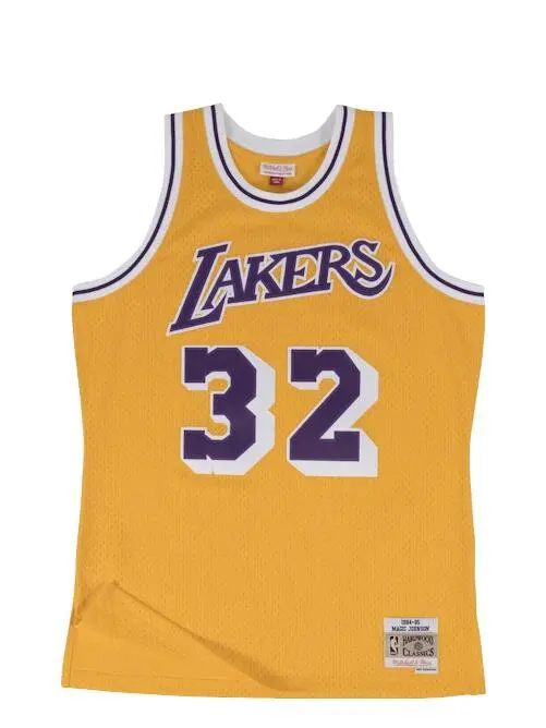 Mitchell & Ness Los Angeles Lakers 1984-85 Magic Johnson Swingman Jersey - Light Gold