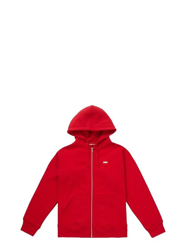 Supreme Reflective Small Box Zip Up Sweatshirt - Red