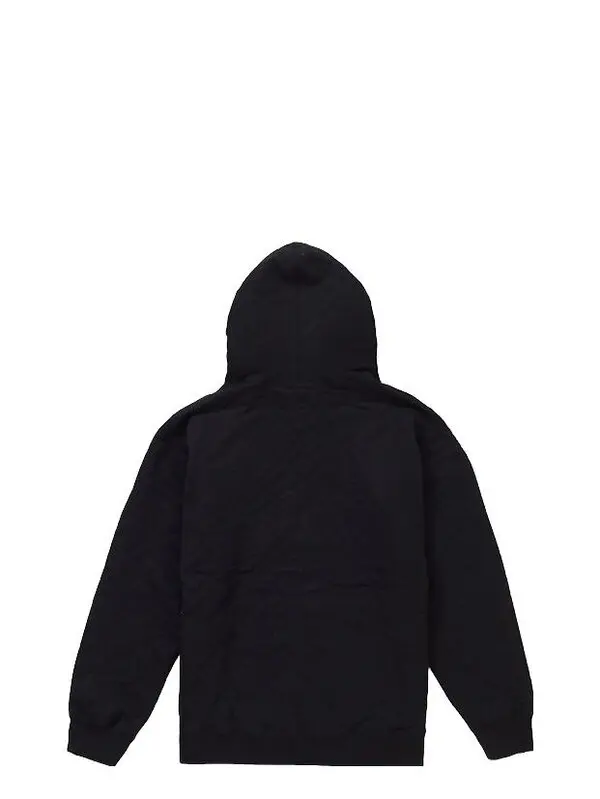 Supreme Quilted Hooded Sweatshirt - Black