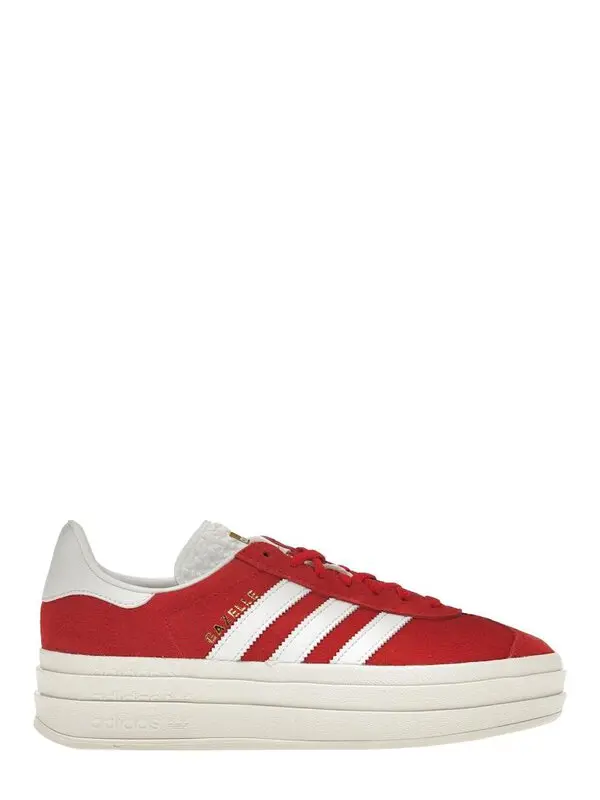 Adidas Gazelle Bold Sneakers - Red/cloud White/gold Metallic