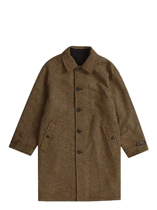 Supreme Reversible Houndstooth Overcoat - Black