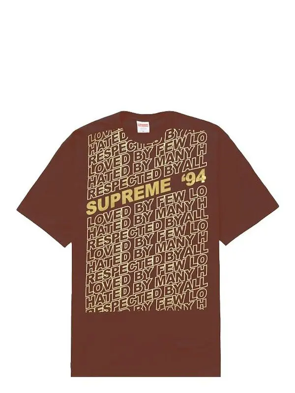 Supreme Respected Tee Shirt - Brown