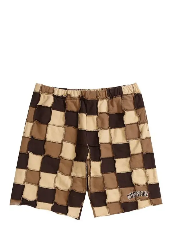 Supreme Reverse Patchwork Sweatshort - Brown