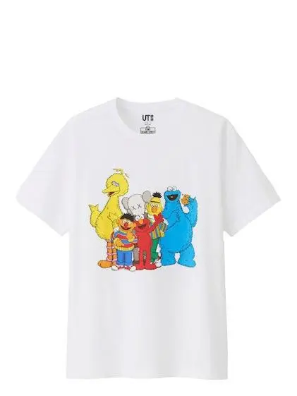 KAWS X Uniqlo X Sesame Street Group #2 Tee Shirt - White