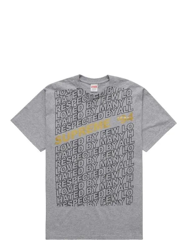 Supreme Respected Tee Shirt - Heather Grey