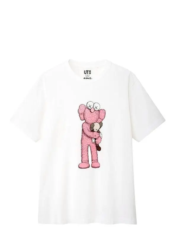 KAWS X Uniqlo Pink Bff Tee Shirt - White