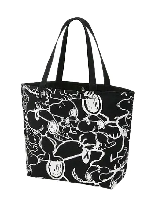 KAWS X Uniqlo X Peanuts Snoopy Pattern Tote - Black