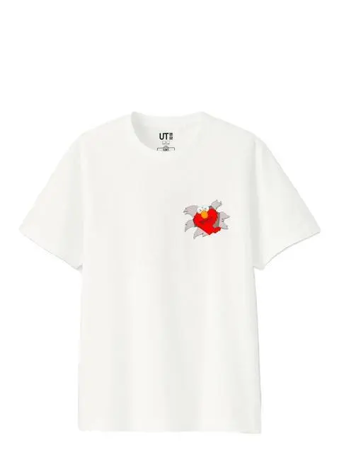 KAWS X Uniqlo X Sesame Street Elmo Tee - White