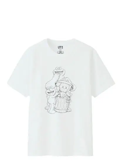 KAWS X Uniqlo X Sesame Street Tee - White
