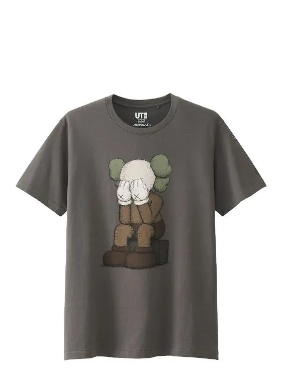 KAWS X Uniqlo Passing Through Tee Shirt - Brown