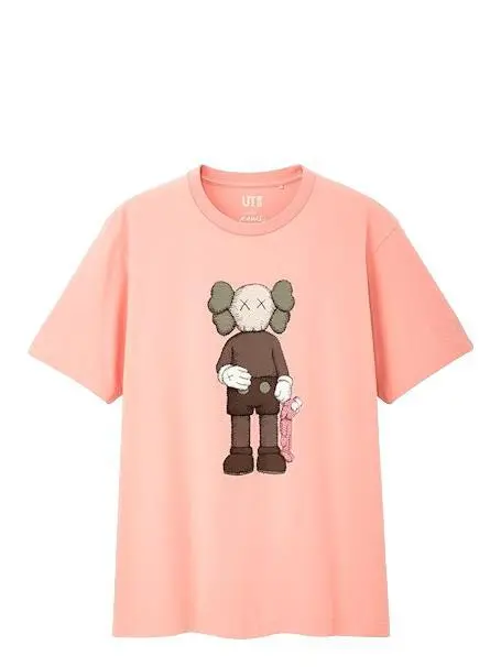 KAWS X Uniqlo Companion Tee Shirt - Pink