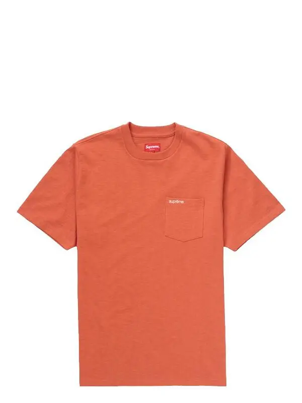 Supreme Short Sleeve Pocket Tee Shirt - Rust