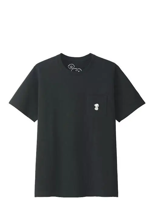 KAWS X Uniqlo X Peanuts Snoopy Pocket Tee Shirt - Black