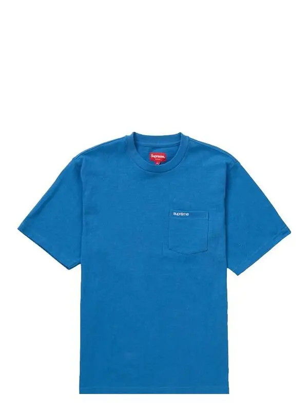 Supreme Short Sleeve Pocket Tee Shirt - Pale Royal
