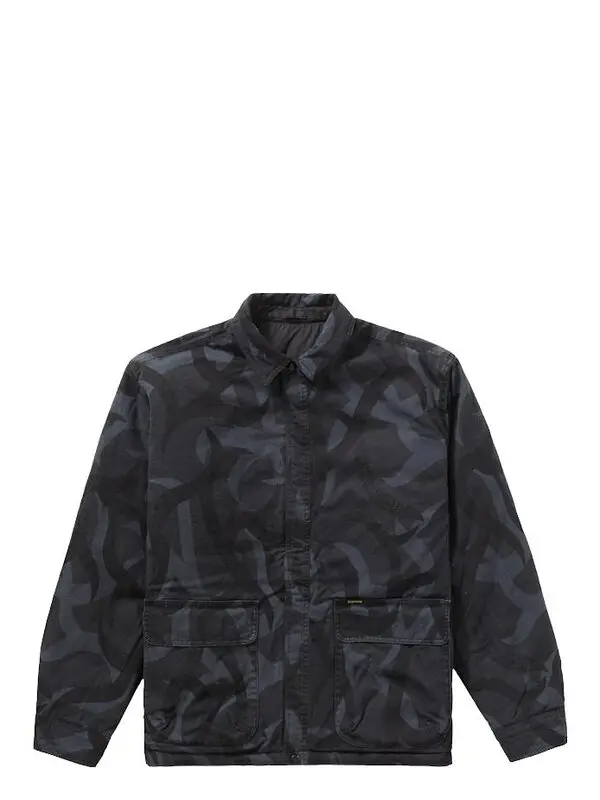 Supreme Reversible Puffy Work Jacket - Black Tribal Camo