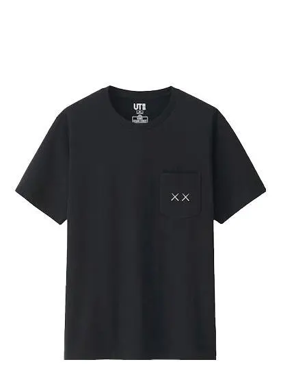 KAWS X Uniqlo X Sesame Street Xx Pocket Tee Shirt - Black
